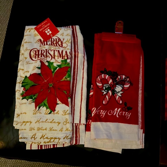 Kitchen | Merry Christmas Bundle 5 Kitchen Towels And A Christmas Tree ...